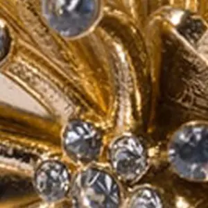 Miu Miu Crystal-embellished Floral Ring - Metallic