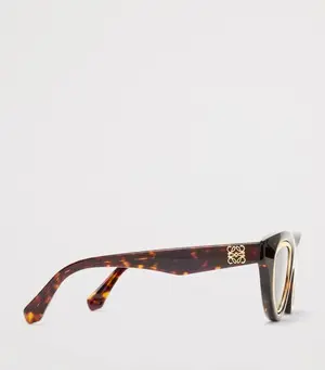 Loewe Acetate Mini Cat Eye Anagram Sunglasses - Brown