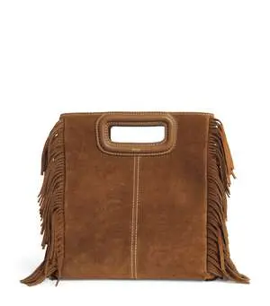 Maje Suede Fringed M Bag