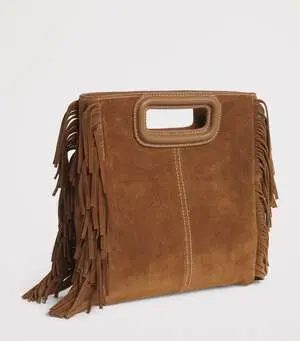 Maje Suede Fringed M Bag