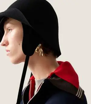 Miu Miu Metal Bow Earrings - Metallic