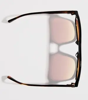 Maje Acetate Aviator Sunglasses With Tortoiseshell Patterning
