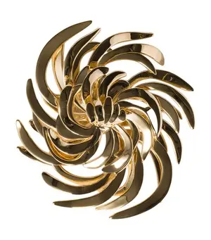 Miu Miu Floral Brooch - Metallic