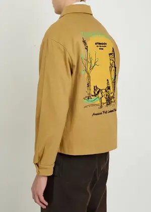 BODE Central Park Printed Twill Jacket - Khaki