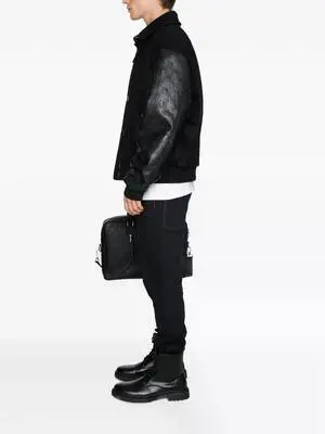 Place Of Ëlms Embossed-sleeve Embroidered Jacket