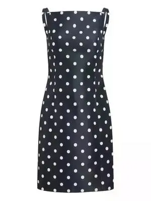 PATOU Polka-dot Mini Dress - Blue