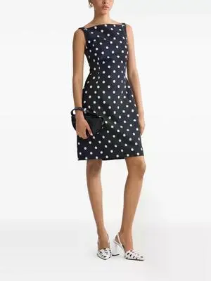 PATOU Polka-dot Mini Dress - Blue