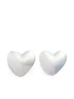 Patou Heart Earrings - Silver