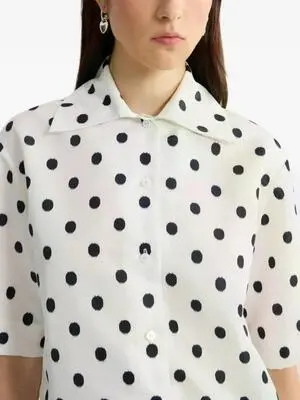 Patou Polka Dot Shirt - White