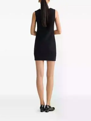 Patou Button Textured Mini Dress