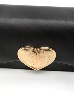 Moschino Heart-plaque Shoulder Bag - Black