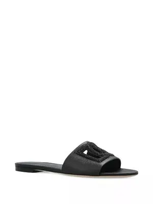 Dolce & Gabbana Logo Lettering Flat Sandals