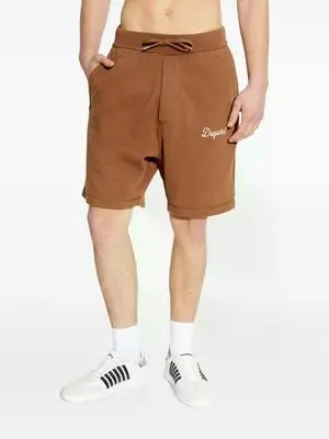 Dsquared2 Embroidered Logo Track Shorts - Brown