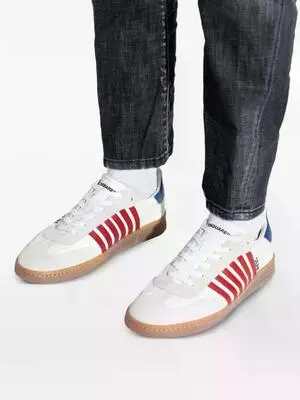 Dsquared2 Lace-up Striped Sneakers - White