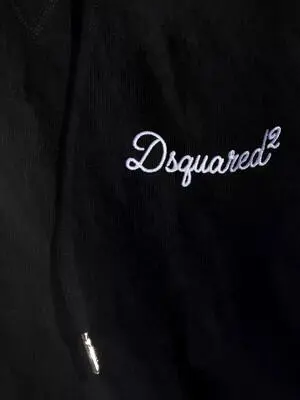Dsquared2 Embroidered Hooded Top - Black