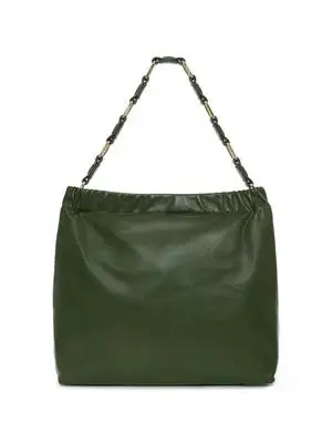 ANINE BING Kate Embossed Chain Shoulder Bag - Green
