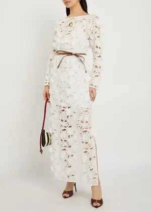 Zimmermann Patience Floral-embroidered Cotton Maxi Dress