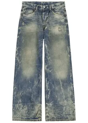 Acne Studios Washed Straight-leg Jeans - Mid Blu