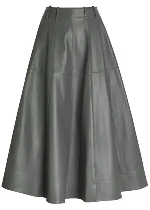 ARMARIUM Leather Midi Skirt
