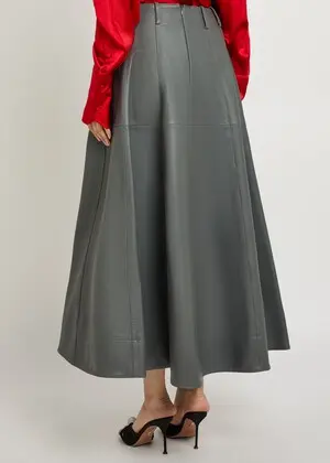 ARMARIUM Leather Midi Skirt