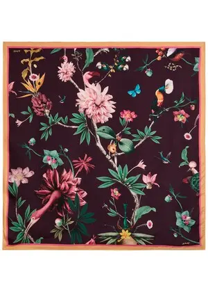 La DoubleJ Foulard Printed Silk-twill Scarf - Multicoloured