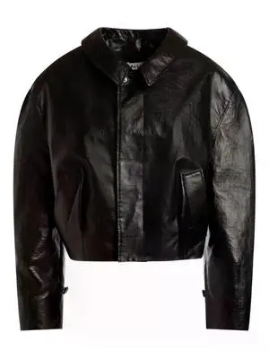 Bally Crinkle-effect Leather Jacket