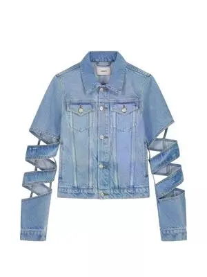 Coperni Spiral Denim Jacket - Blue