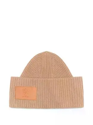 PLACE OF ËLMS Logo-patch Beanie - Neutrals