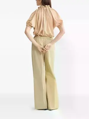 PATOU Ruffled Tie-neck Top - Neutrals