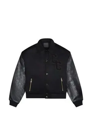 Place Of Ëlms Embossed-sleeve Embroidered Jacket