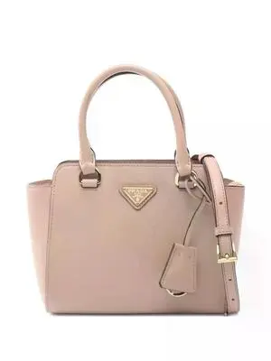 Prada Logo-plaque Saffiano Leather Tote Bag