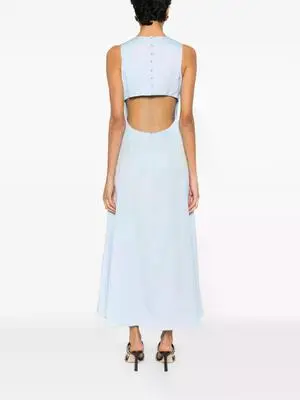Maje Open Back Maxi Dress - Blue
