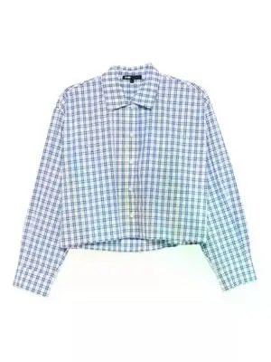 Maje Embellished Check Cotton Shirt With Removable Tie