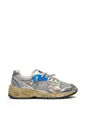 GOLDEN GOOSE Metallic Star Appliqué Sneakers - Silver
