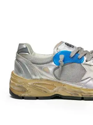GOLDEN GOOSE Metallic Star Appliqué Sneakers - Silver