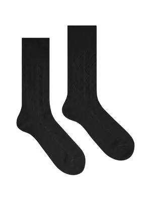 Dries Van Noten Patterned Socks - Black
