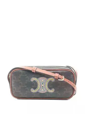 Celine 2010s Mini Triomphe Camera Bag - Brown
