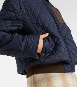 Loewe Corduroy-trimmed Quilted Blouson Jacket