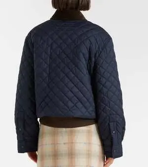 Loewe Corduroy-trimmed Quilted Blouson Jacket