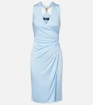 Versace Medusa '95 Ruched Jersey Minidress - Blue