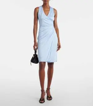 Versace Medusa '95 Ruched Jersey Minidress - Blue