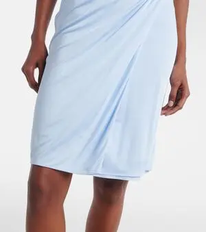 Versace Medusa '95 Ruched Jersey Minidress - Blue