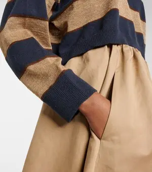 Brunello Cucinelli Wool, Cashmere, And Silk Polo Sweater - Blue