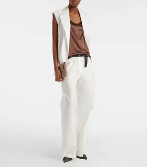 Brunello Cucinelli Silk-blend Satin Tank Top - Brown