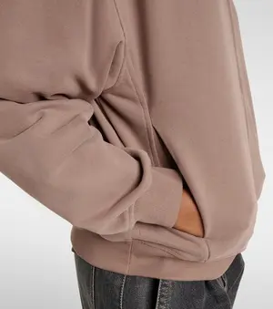 Brunello Cucinelli Cotton Jersey Zip-up Hoodie - Brown