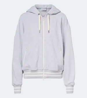 Brunello Cucinelli Cotton Jersey Zip-up Hoodie - Grey