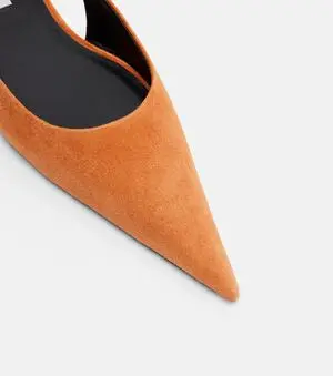 Victoria Beckham Suede Slingback Flats