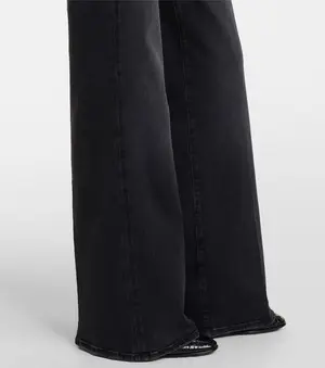 7 For All Mankind Lotta Wide-leg Jeans In Halona - Black
