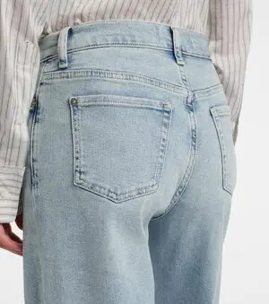7 For All Mankind Lotta Wide-leg Jeans In Halona - Blue