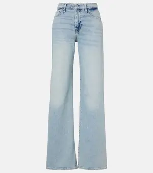 7 For All Mankind Lotta Wide-leg Jeans - Blue
